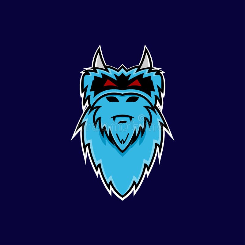 Yeti Mascot Esport Logo Design Stock Vector - Illustration of game ...
