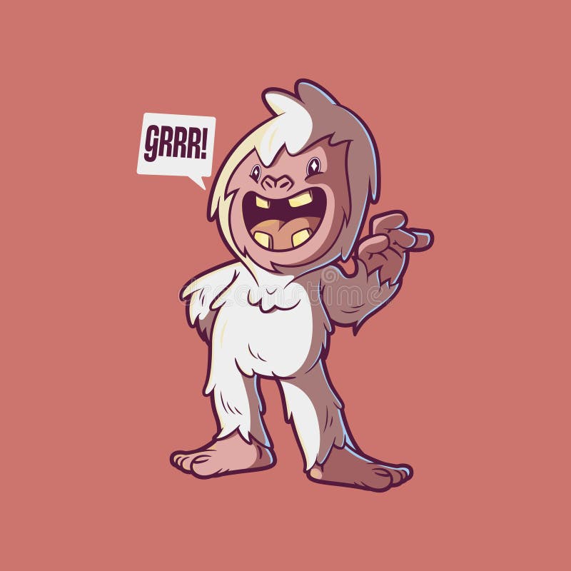 A Yeti Character in a Cool Pose Vector Illustration. Stock Vector ...