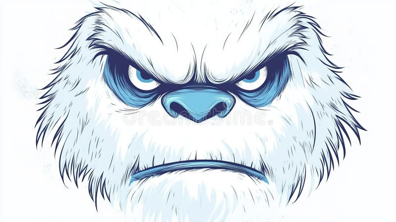 Yeti Face Expression stock illustration. Illustration of design - 390205376