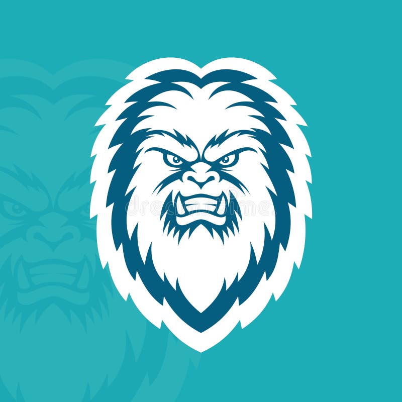Yeti Face Mascot Logo Design Vector Stock Illustration - Illustration ...