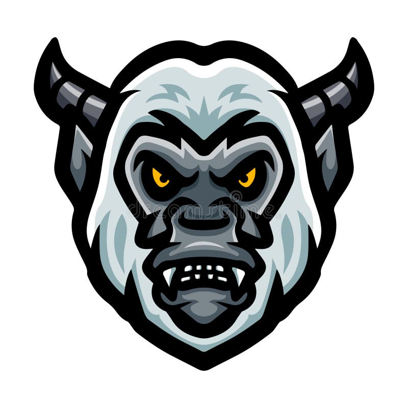 Yeti Head Logo Mascot Design Stock Vector - Illustration of graphic ...