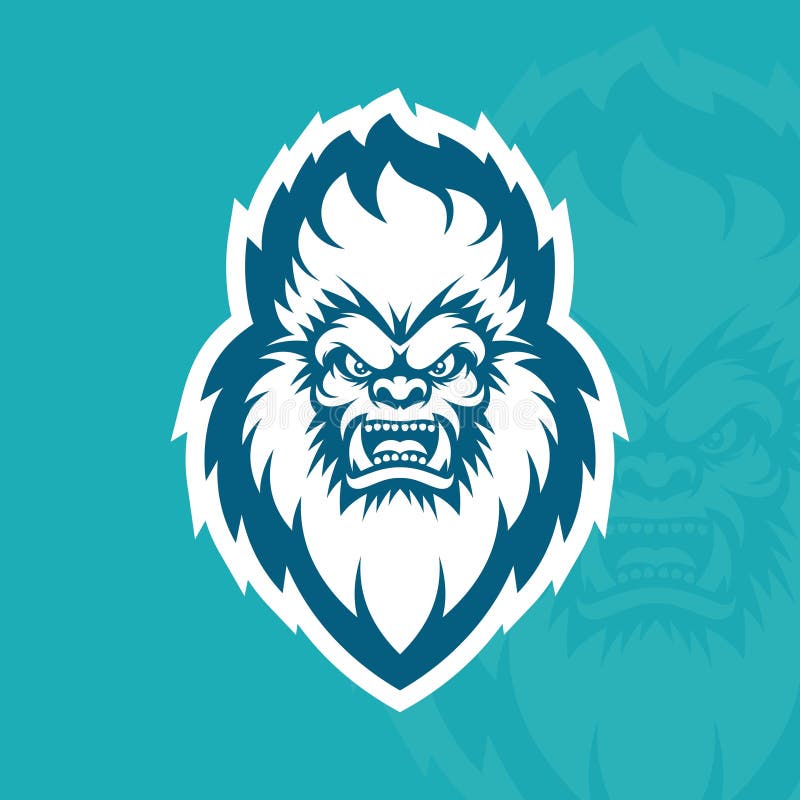 Yeti Head Mascot Logo Design Vector Stock Vector - Illustration of ...