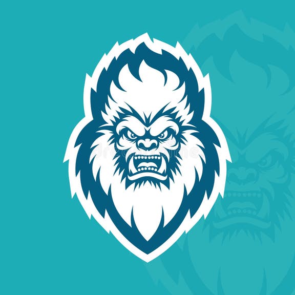 Yeti Head Mascot Logo Design Vector Stock Vector - Illustration of ...