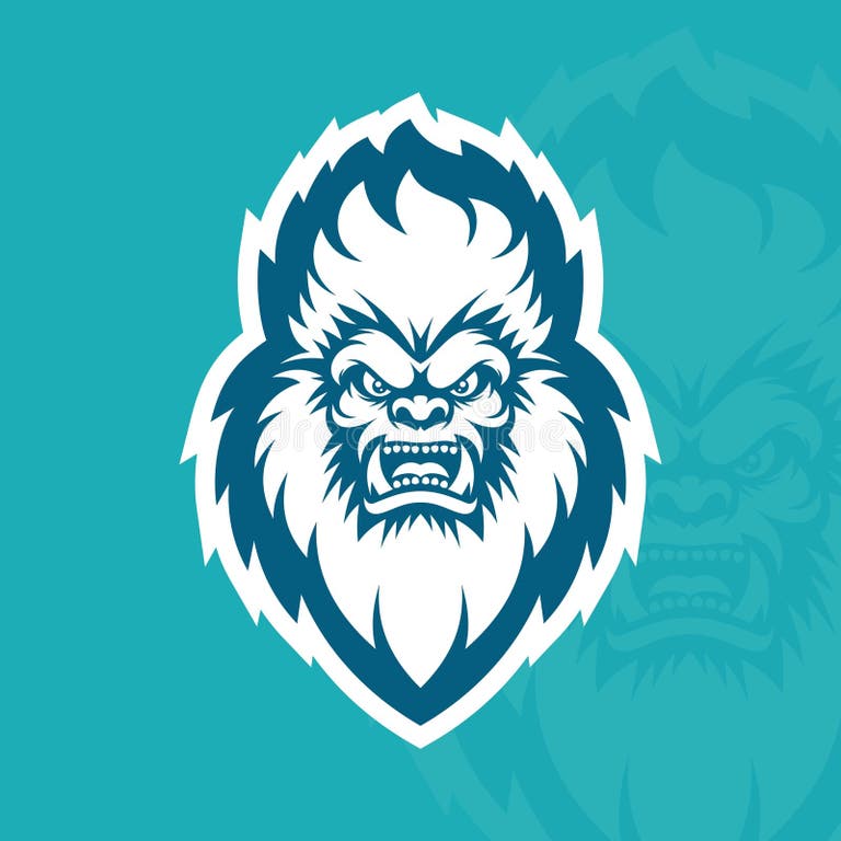 Yeti Head Mascot Logo Design Vector Stock Vector - Illustration of ...