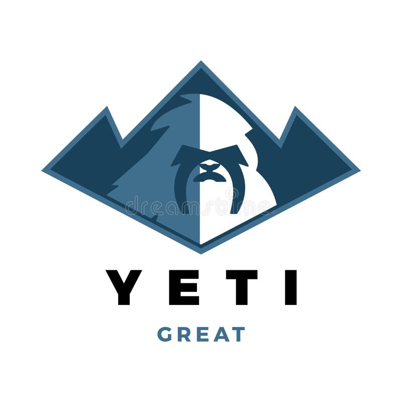Yeti Icon Logo Design Template Stock Vector - Illustration of face ...