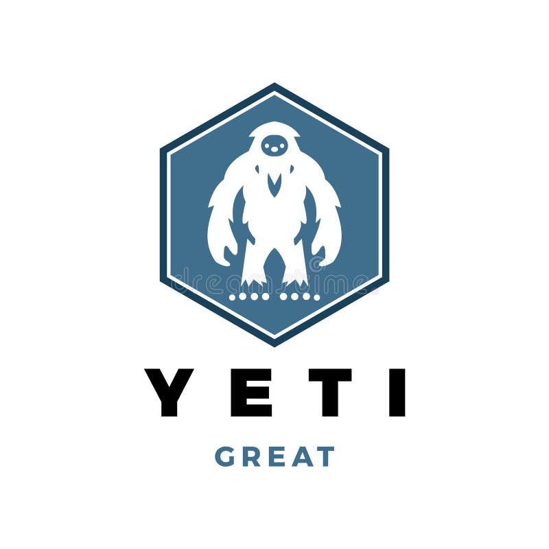 Yeti Logo-Designvorlage vektor abbildung. Illustration von emblem ...