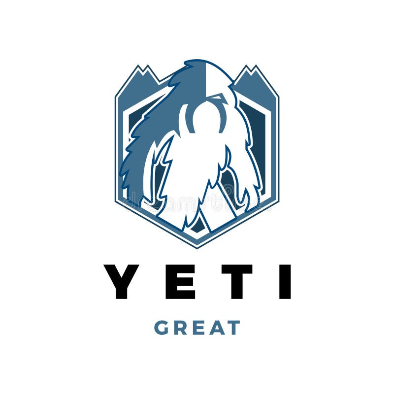 Yeti Logo-Designvorlage vektor abbildung. Illustration von flach ...