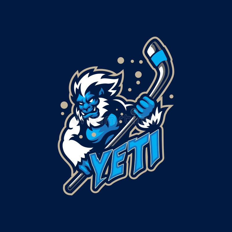 Yeti Mascot Logo Design Vector. Yeti Hockey Illustration Stock Vector ...