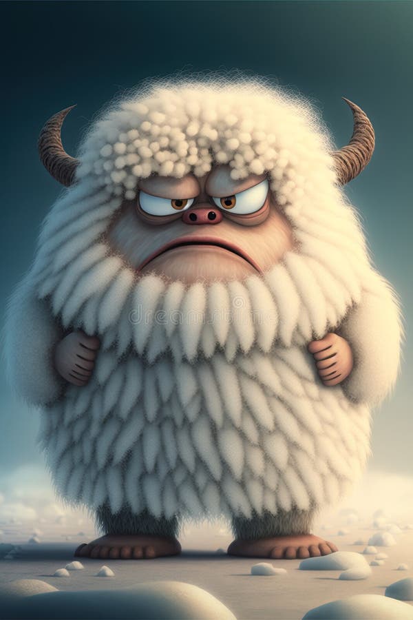 Yeti Monster Cartoon Character. Generative Ai Stock Illustration ...
