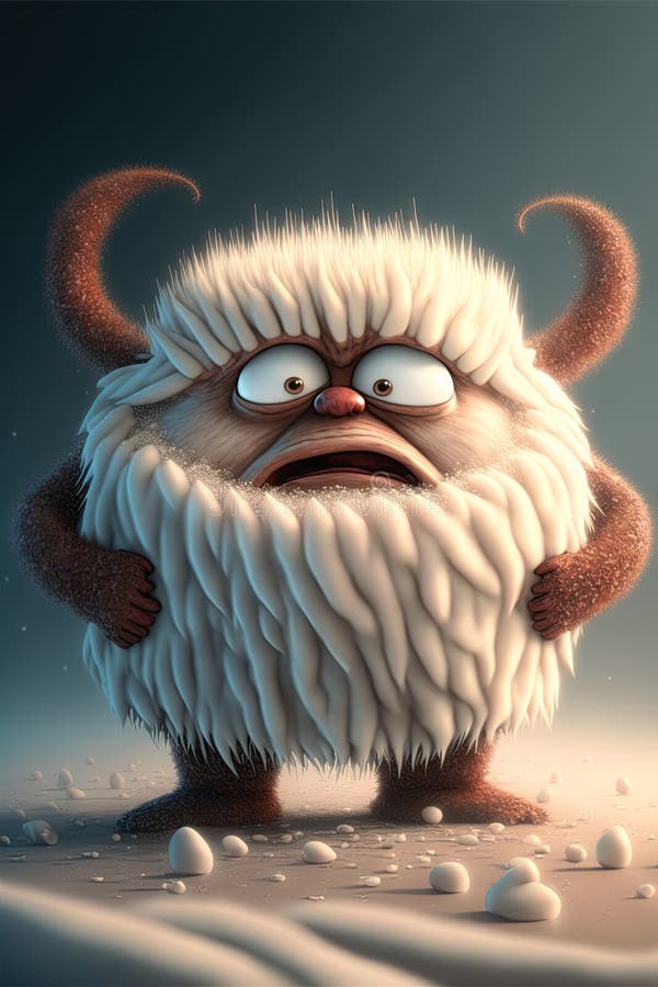Yeti Monster Cartoon Character. Generative Ai Stock Illustration ...
