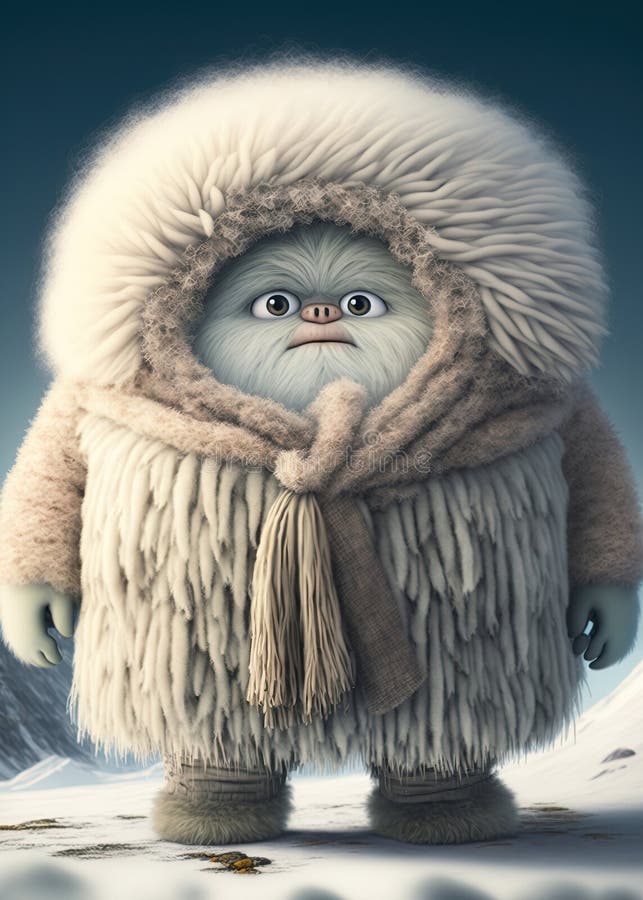 Yeti Monster Cartoon Character. Generative Ai Stock Illustration ...