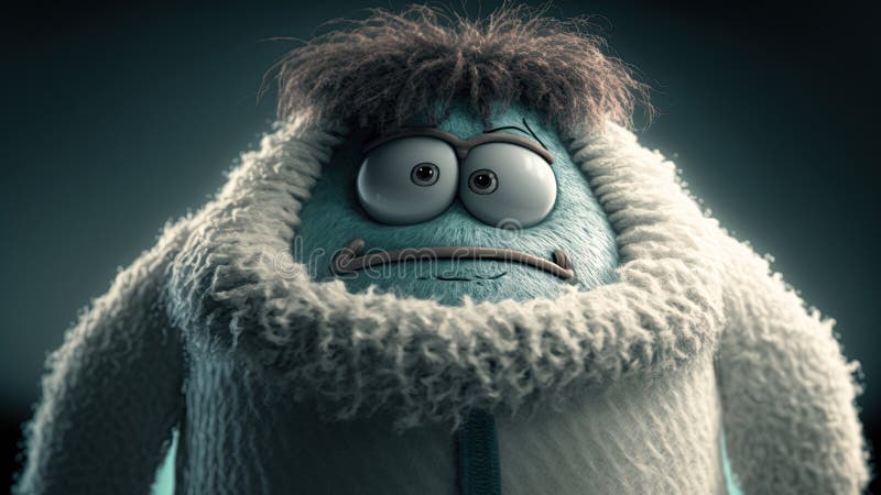 Yeti Monster Cartoon Character. Generative Ai Stock Illustration ...