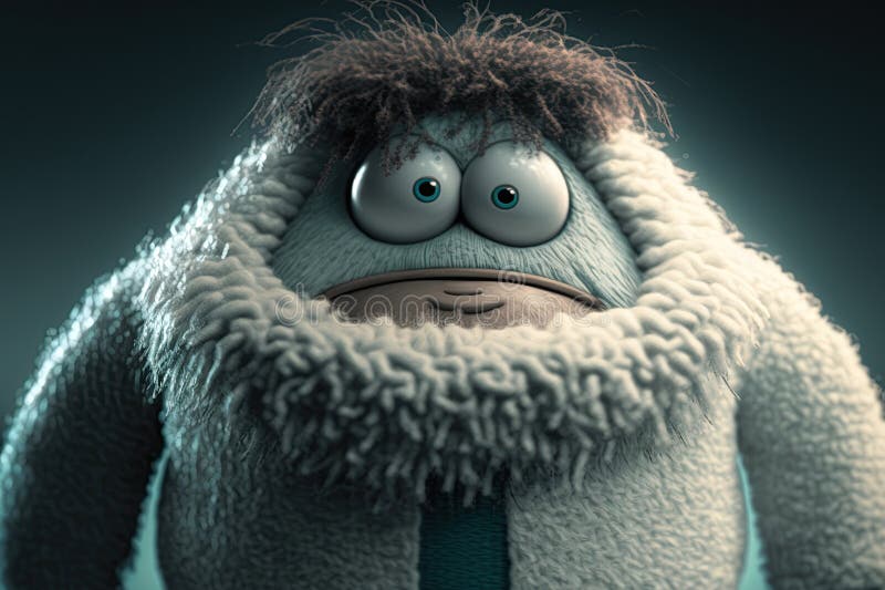 Yeti Monster Cartoon Character. Generative Ai Stock Illustration ...
