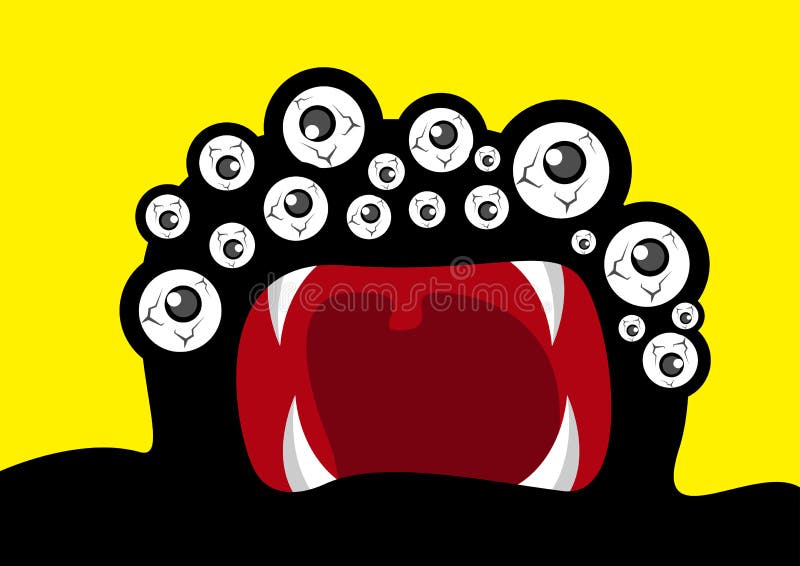 Yeux de monstre illustration de vecteur. Illustration du fantôme - 76162211