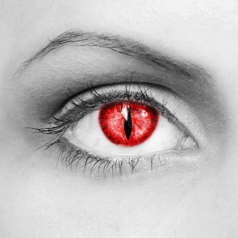 Yeux de vampire photo stock. Image of oeil, argent, cheveu - 27497794