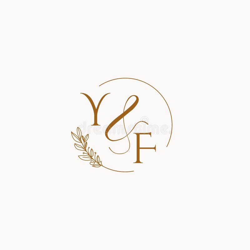 YF Initial Wedding Monogram Logo Stock Vector - Illustration of ...