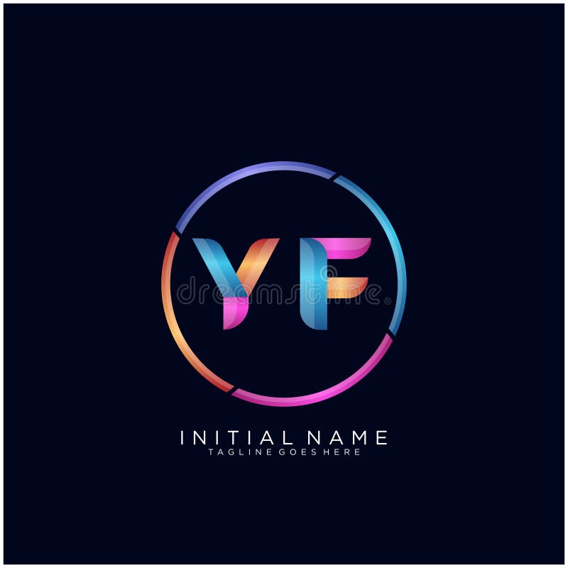 YF Letter Logo Icon Design Template Elements Stock Vector ...