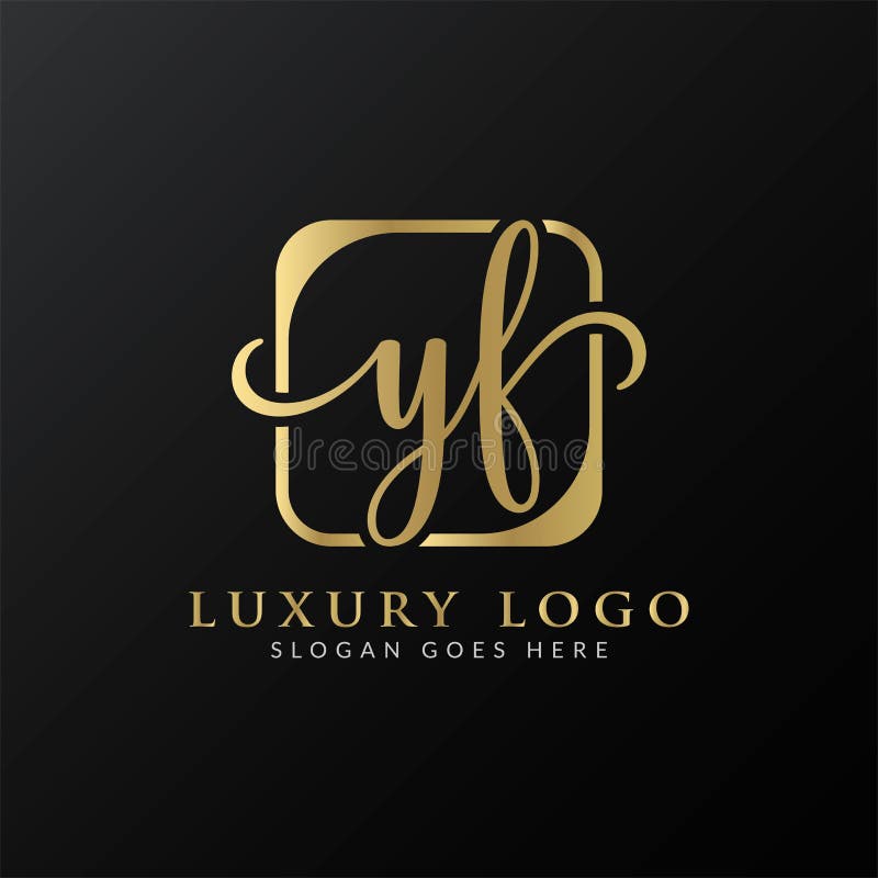YF Logo Design Vector Template. Initial Luxury Letter YF Vector ...