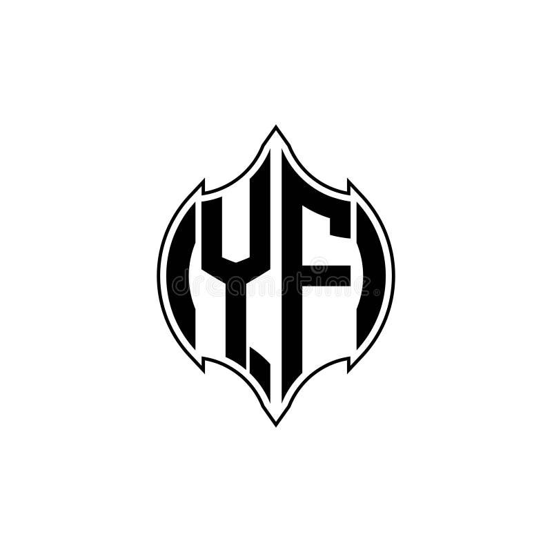 YF Logo Monogram Geometric Shield Shape Style Stock Vector ...