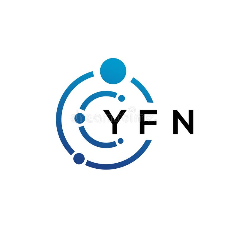 YFN Letter Technology Logo Design on White Background. YFN Creative ...
