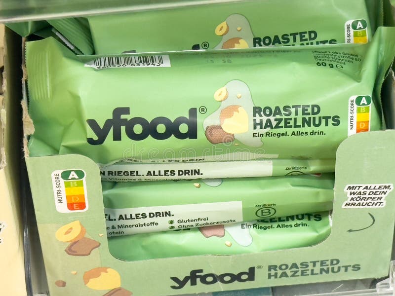 Yfood Roasted Hazelnuts Nutritional Drink Bars in Green Packaging ...
