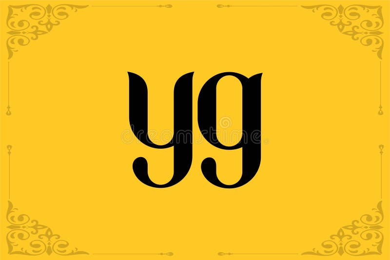 YG abstract luxury logo stock vector. Illustration of vector - 362196408