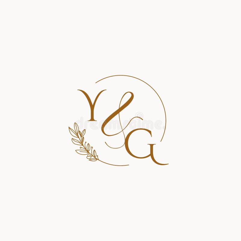 YG Initial Wedding Monogram Logo Stock Illustration - Illustration of ...