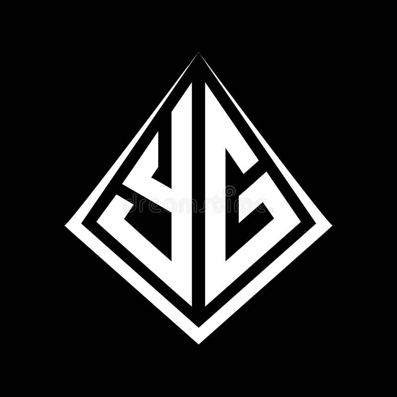 YG Logo Letters Monogram with Prisma Shape Design Template Stock Vector ...