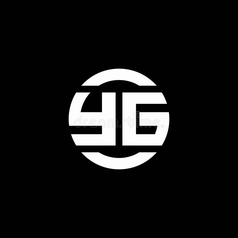 YG Logo Monogram Isolated on Circle Element Design Template Stock ...