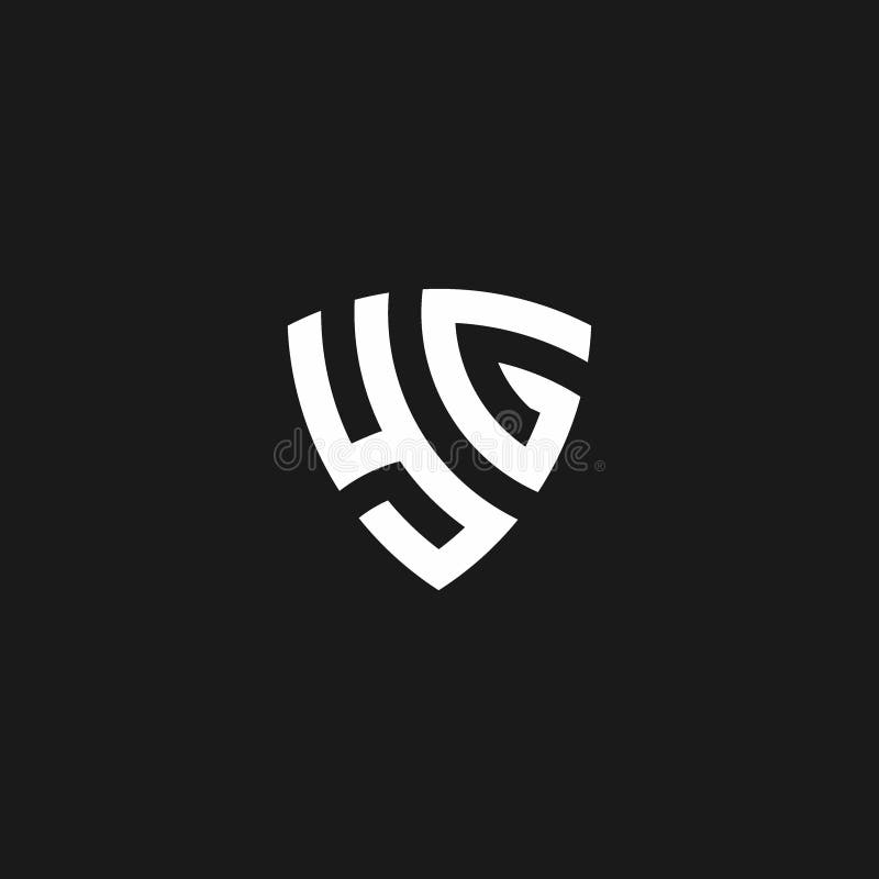 YG Monogram Logo with Shield Shape Stock Vector - Illustration of ...