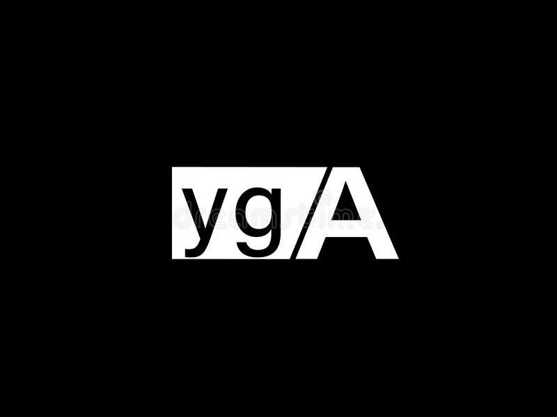 YGA Logo and Graphics Design Vector Art, Icons Isolated on Black ...