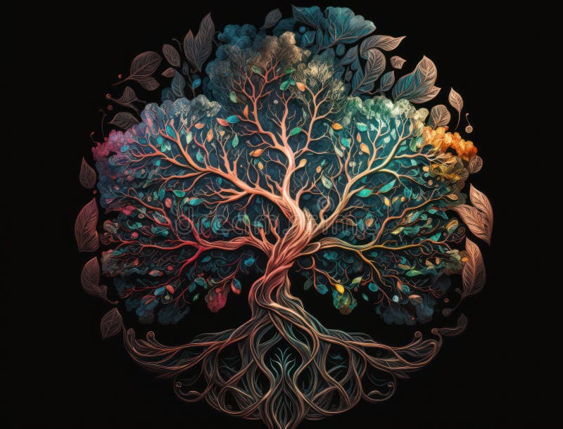 Yggdrasil World Tree Concept Created with Generative AI Technology ...