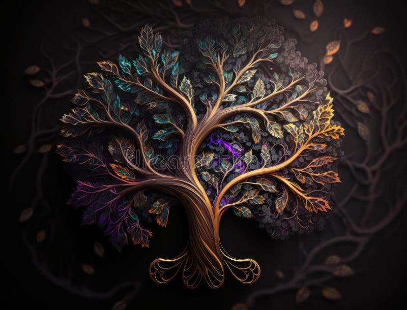 Yggdrasil World Tree Concept Created with Generative AI Technology ...