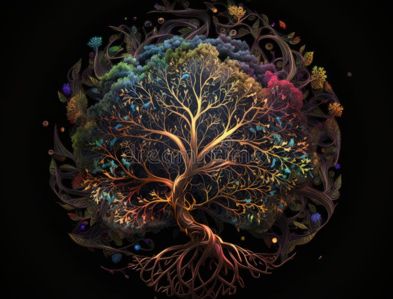 Yggdrasil World Tree Concept Created with Generative AI Technology ...