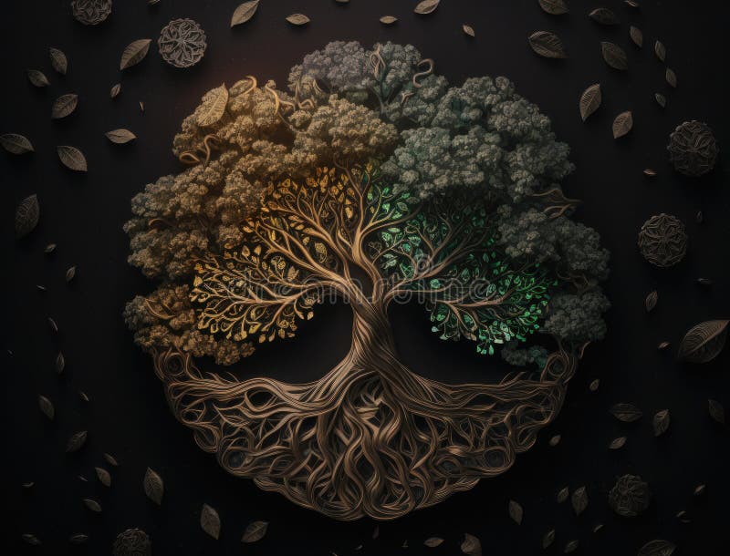 Yggdrasil World Tree Concept Created with Generative AI Technology ...