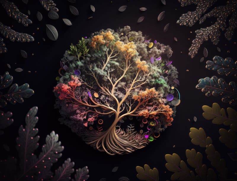 Yggdrasil World Tree Concept Created with Generative AI Technology ...