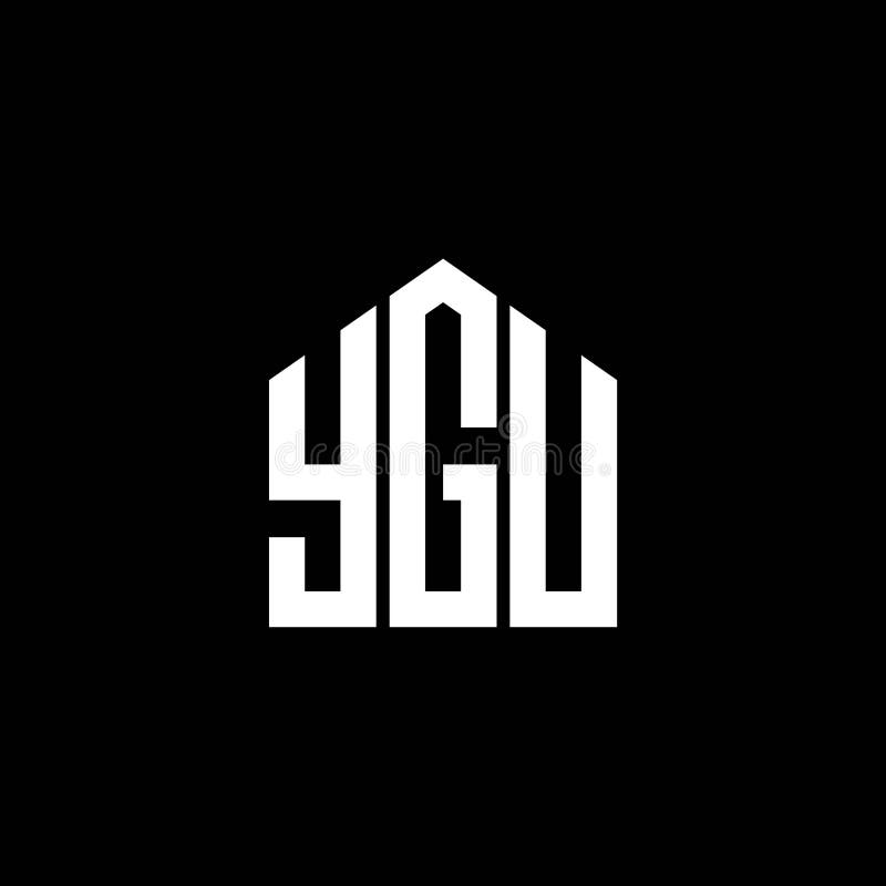 YGU Letter Logo Design on BLACK Background. YGU Creative Initials ...