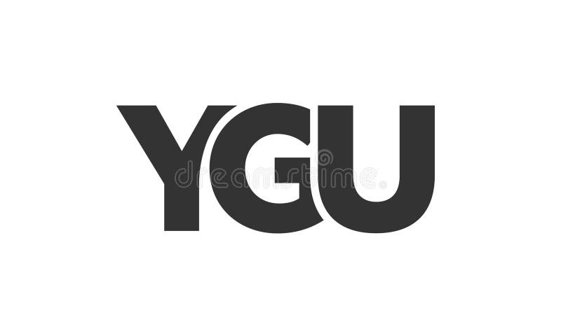 YGU Logo Design Template with Strong and Modern Bold Text. Initial ...