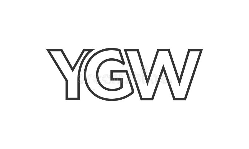 YGW Logo Design Template with Strong and Modern Bold Text. Initial ...