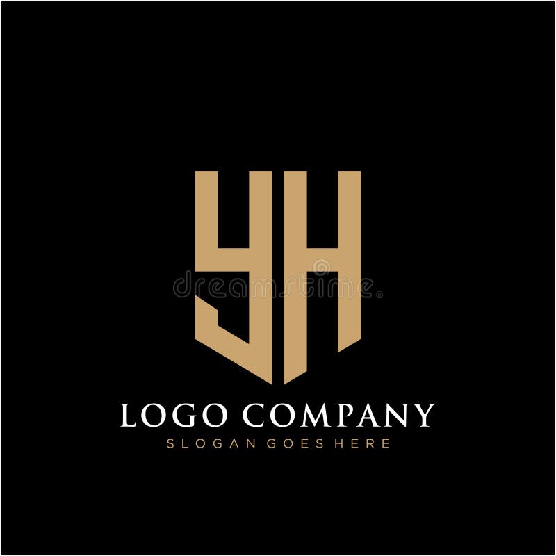 YH Letter Logo Icon Design Template Elements Stock Vector ...