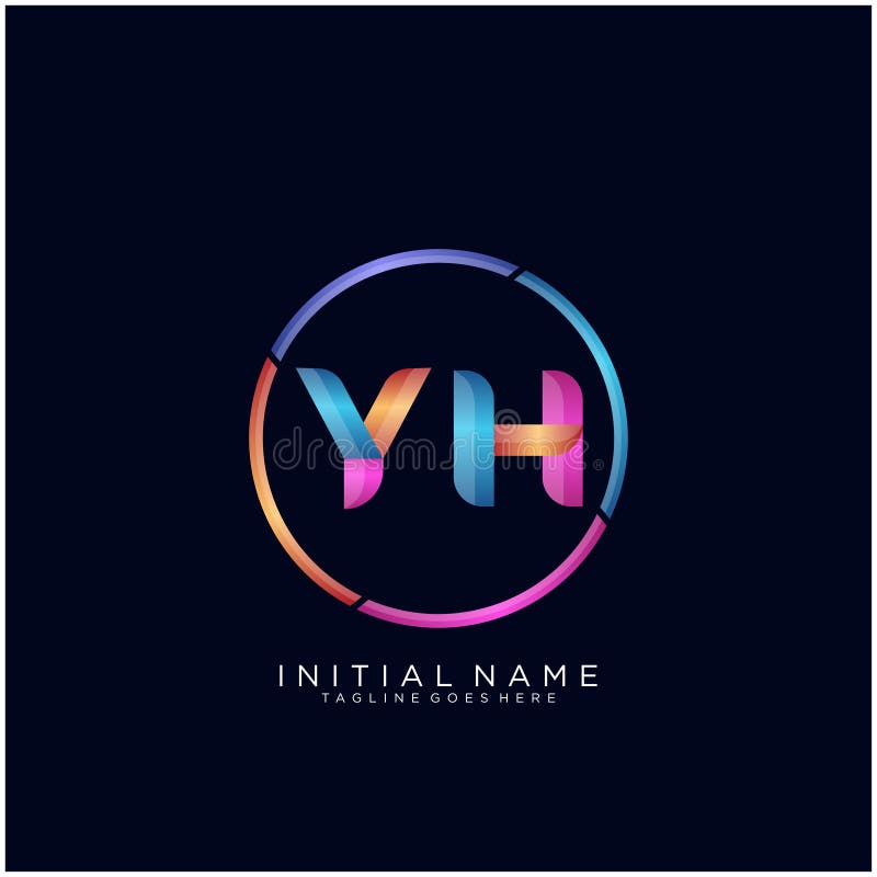 YH Letter Logo Icon Design Template Elements Stock Vector ...