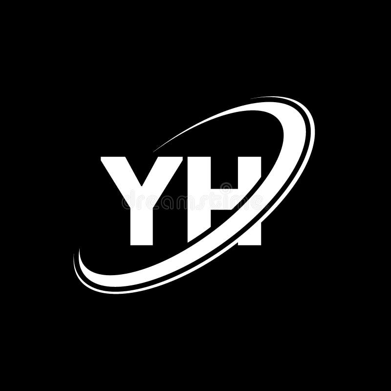 Yh Y H Letter Logo Design Initial Letter Yh Linked Circle Uppercase Monogram Logo Red And Blue