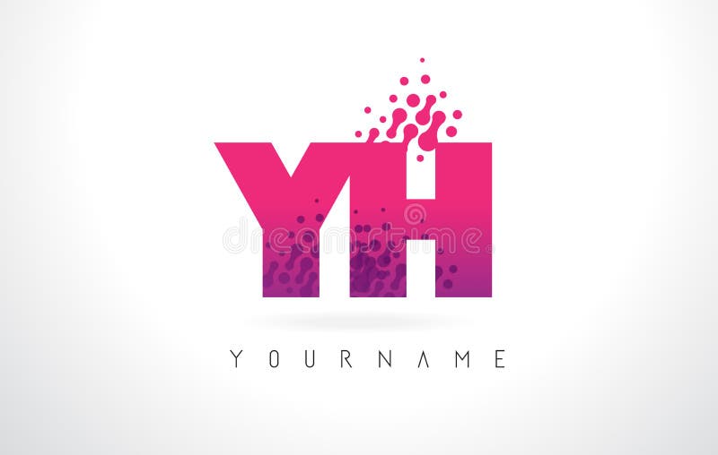 Yh Y H Pink Dots Letter Logo Alphabet Icon Stock Vector Illustration Of Identity Business
