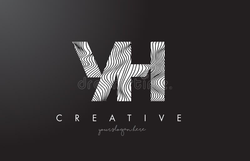 Yh Y H Black And White Lines Letter Logo Design Stock Vector Illustration Of Illustration