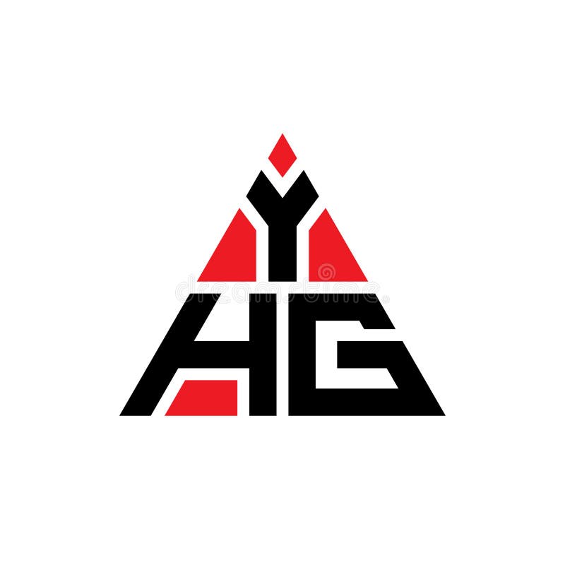 YHG Triangle Letter Logo Design with Triangle Shape. YHG Triangle Logo ...