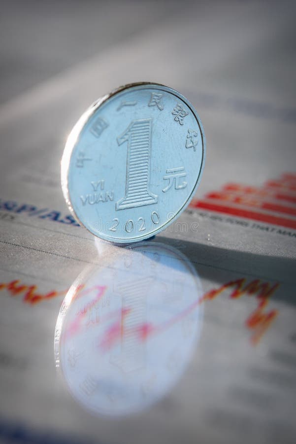 Chinese One Yuan coin. stock photo. Image of 2020, money - 178429272