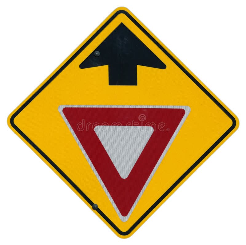 Yield Ahead stock photo. Image of road, sign, intersection - 284636
