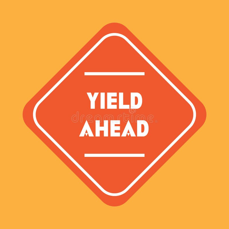 Yield Road Sign. Vector Illustration Decorative Design Stock Vector ...