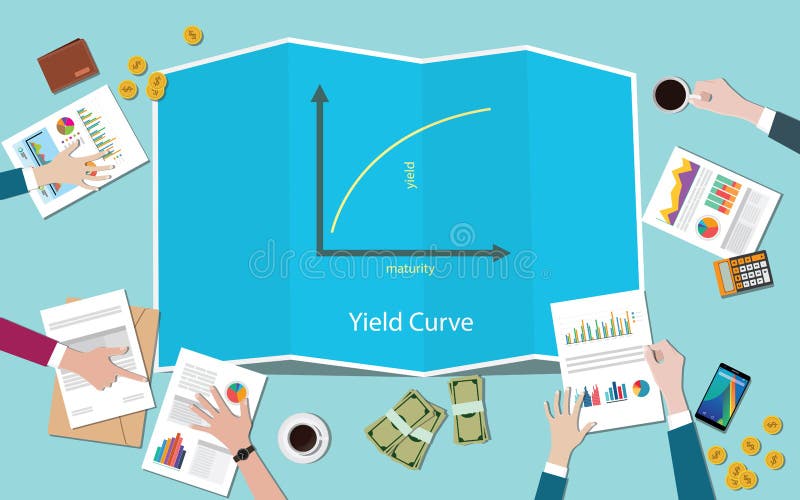 Yield Curve with Team Working Together on the Table Vector Stock ...