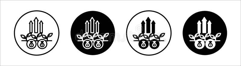 Yield Flat Line Icon Set. Yield Thin Line Illustration Vector Stock ...